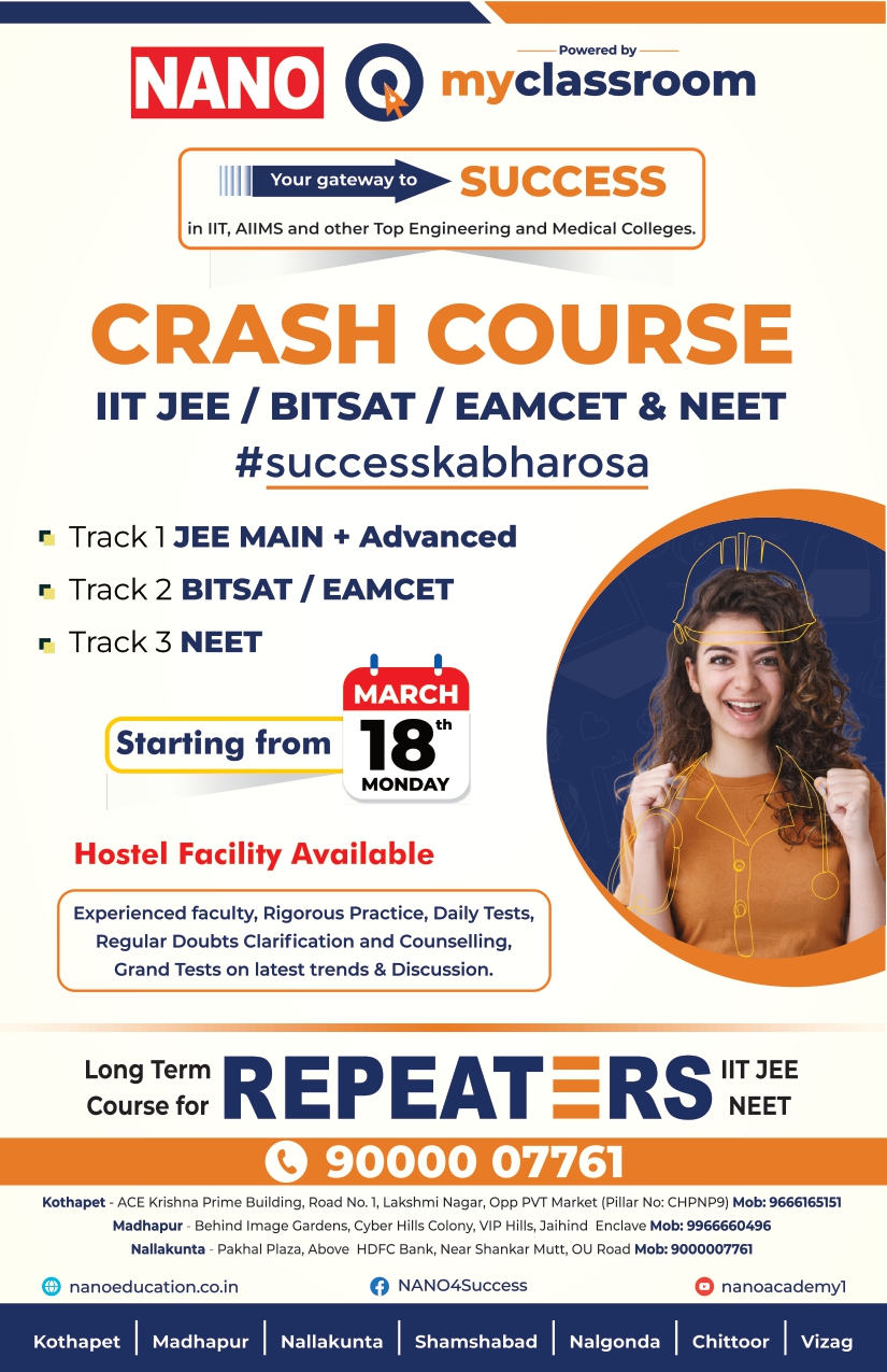 Crash Course for IIT JEE / BITSAT / EAMCET & NEET - IIT Coaching in ...